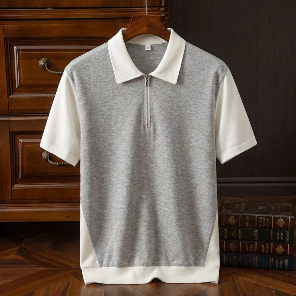 Serafino Cotton Quarter-Zip Polo – Theodore Townsend